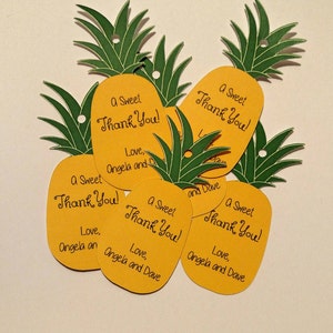 Pineapple Favor Tags (set of 24) - Etsy