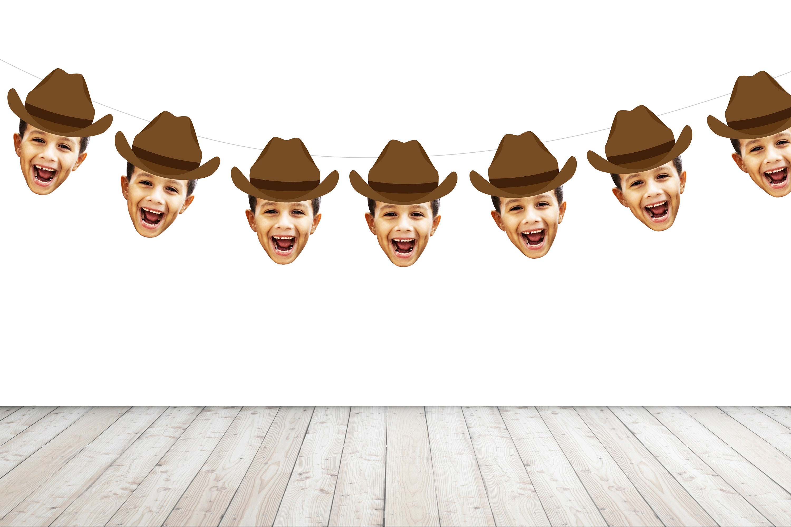 Cowboy Banner Customized With Picture Pre-strung - Etsy