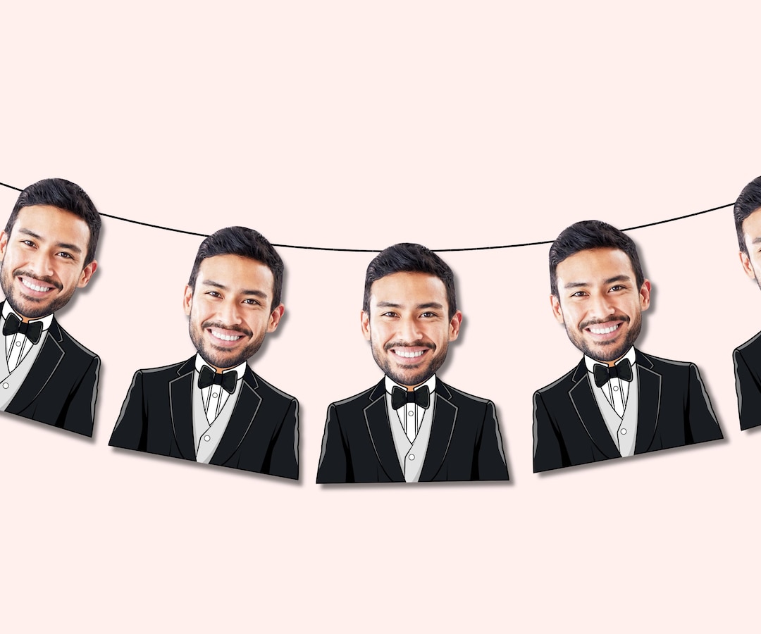 Groom Face Banner | Bachelor Party Deco | Bachelorette Party ...