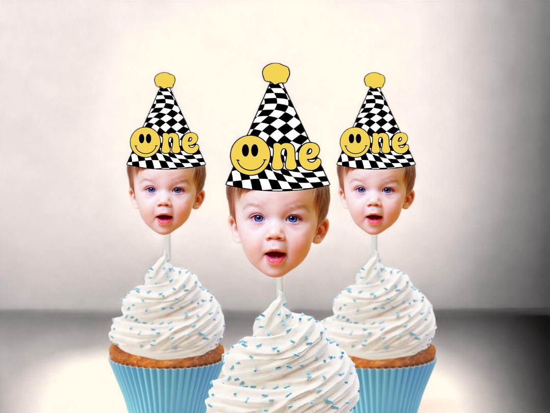 One Cool Dude Cupcake Toppers Photo Toppers One Happy Dude Party ...