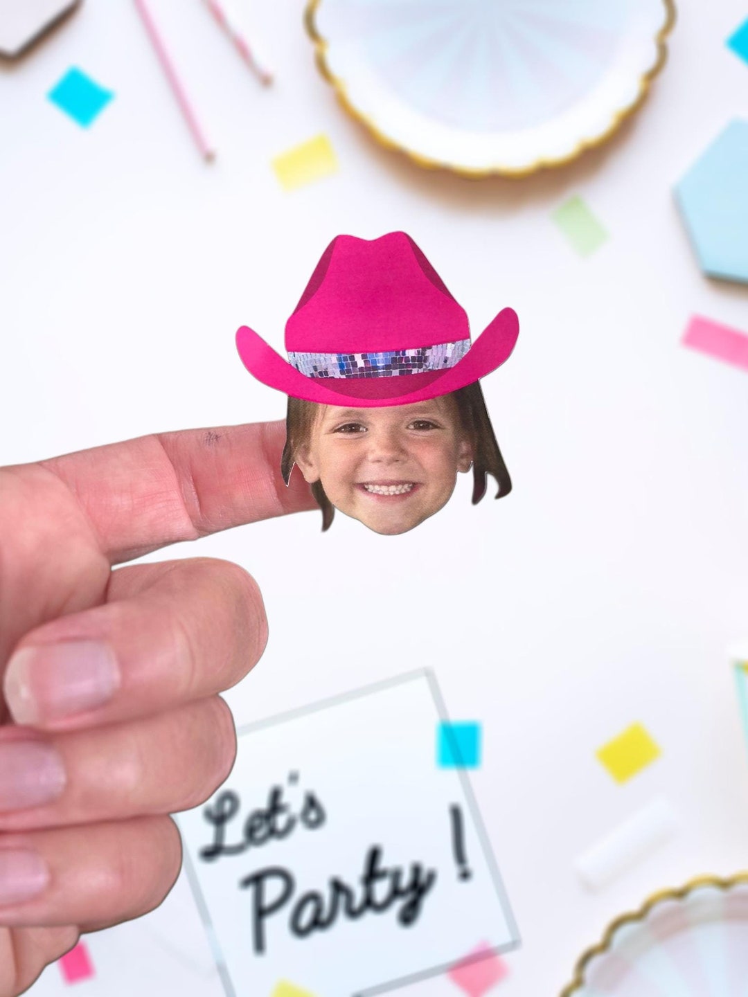 Disco Cowgirl Stickers Customized With Face | Last Rodeo Bachelorette ...