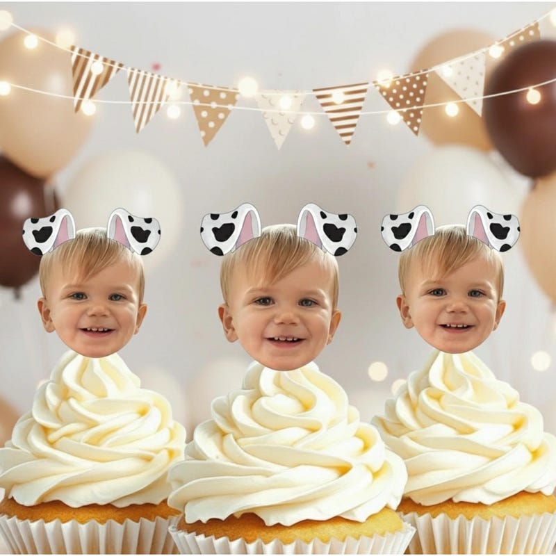 Dog Ear Cupcake Topper - Etsy