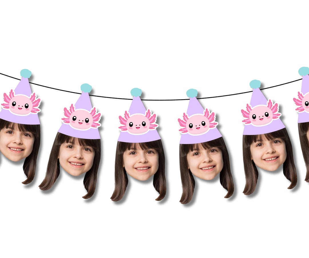 Axolotl Banner | Axolotl Party Decorations | Face Banner | Axolotl ...