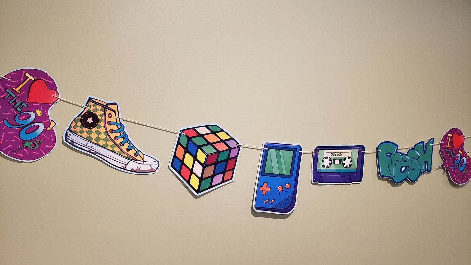 90s Theme Banner I Love the Nineties Garland Party - Etsy