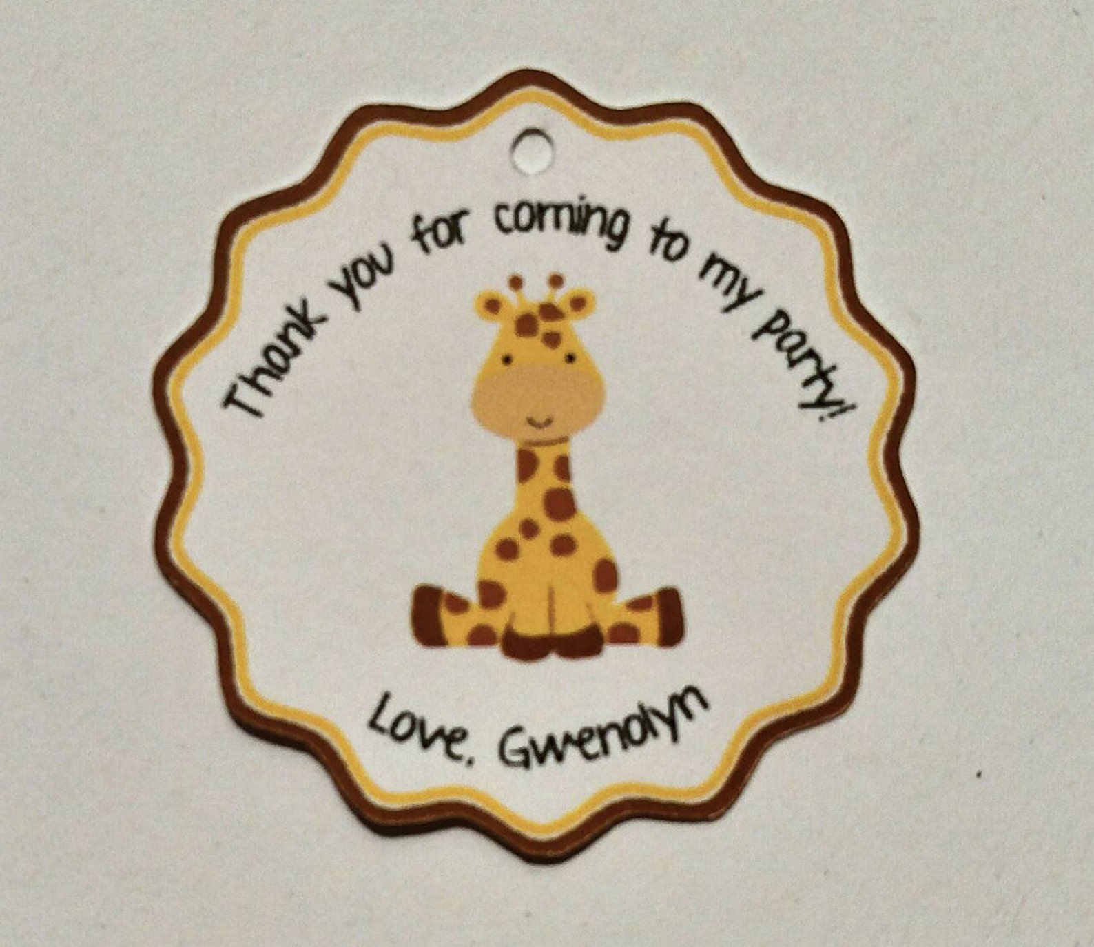 Giraffe Favor Tags for Birthday Party or Baby Shower set of | Etsy