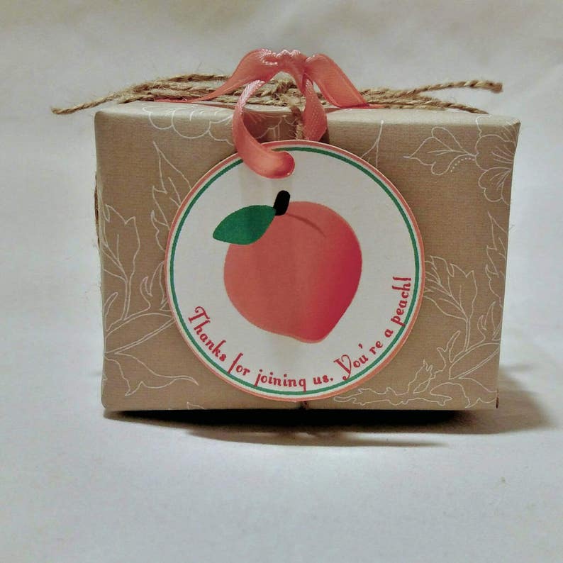 Peach Favor Tags (set of 24) - Sweet as a Peach - Etsy