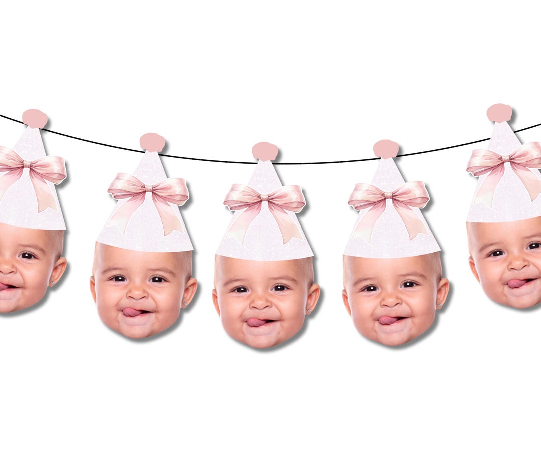 Pink Bow Banner | Coquette Pink Party Decorations | Face Cupcake ...