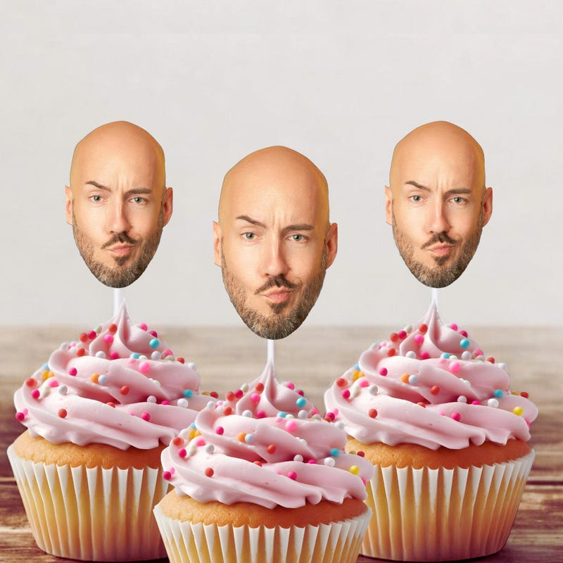 Face Cupcake Toppers - Etsy