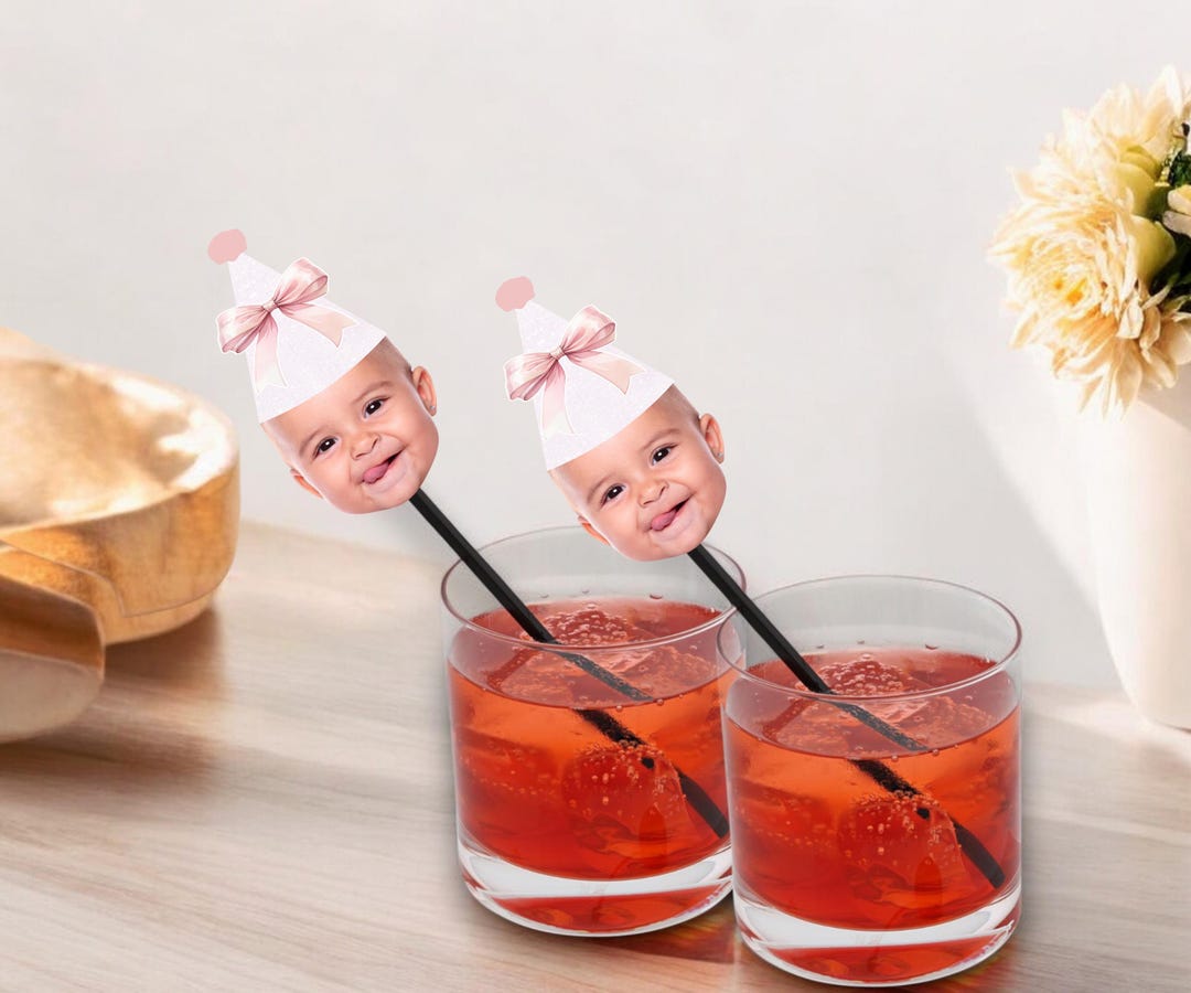 Pink Bow Drink Stirrers | Coquette Pink Party Decorations | Face ...