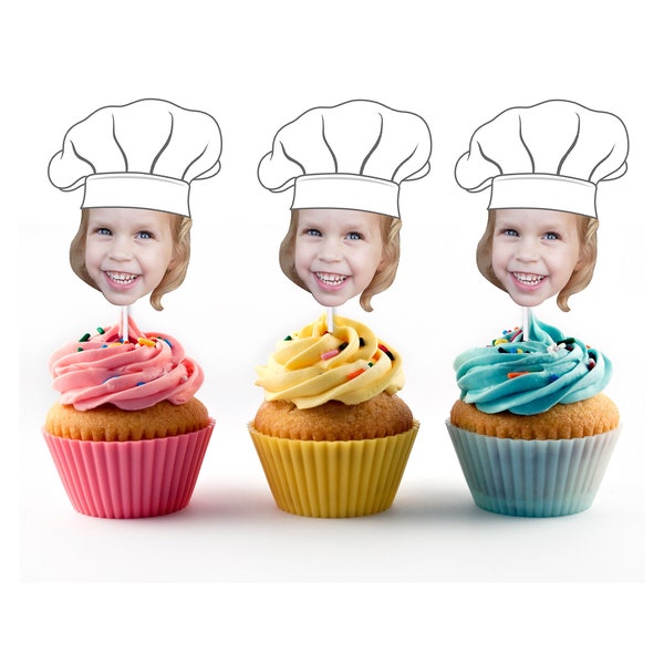 Chef Cupcake Toppers - Etsy