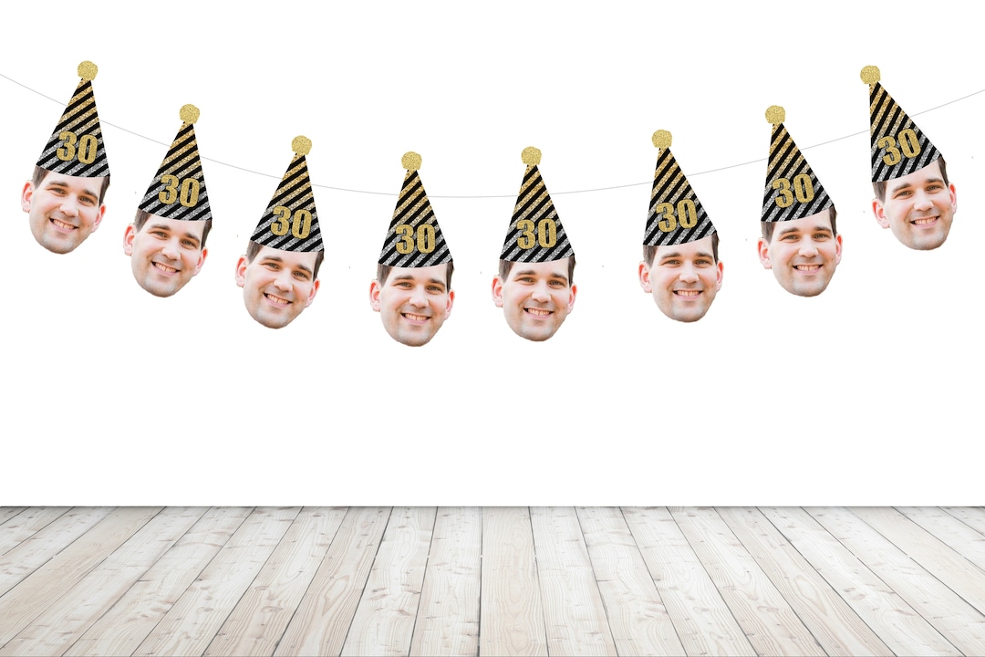 Personalized Birthday Banner With Face | 30th Birthday Banner ...