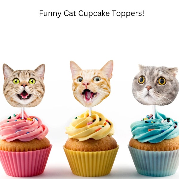Cat Cake Toppers - Etsy