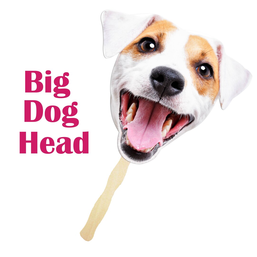 Big Dog Head (set of 6) - Custom Face on a Large Popsicle Stick for ...