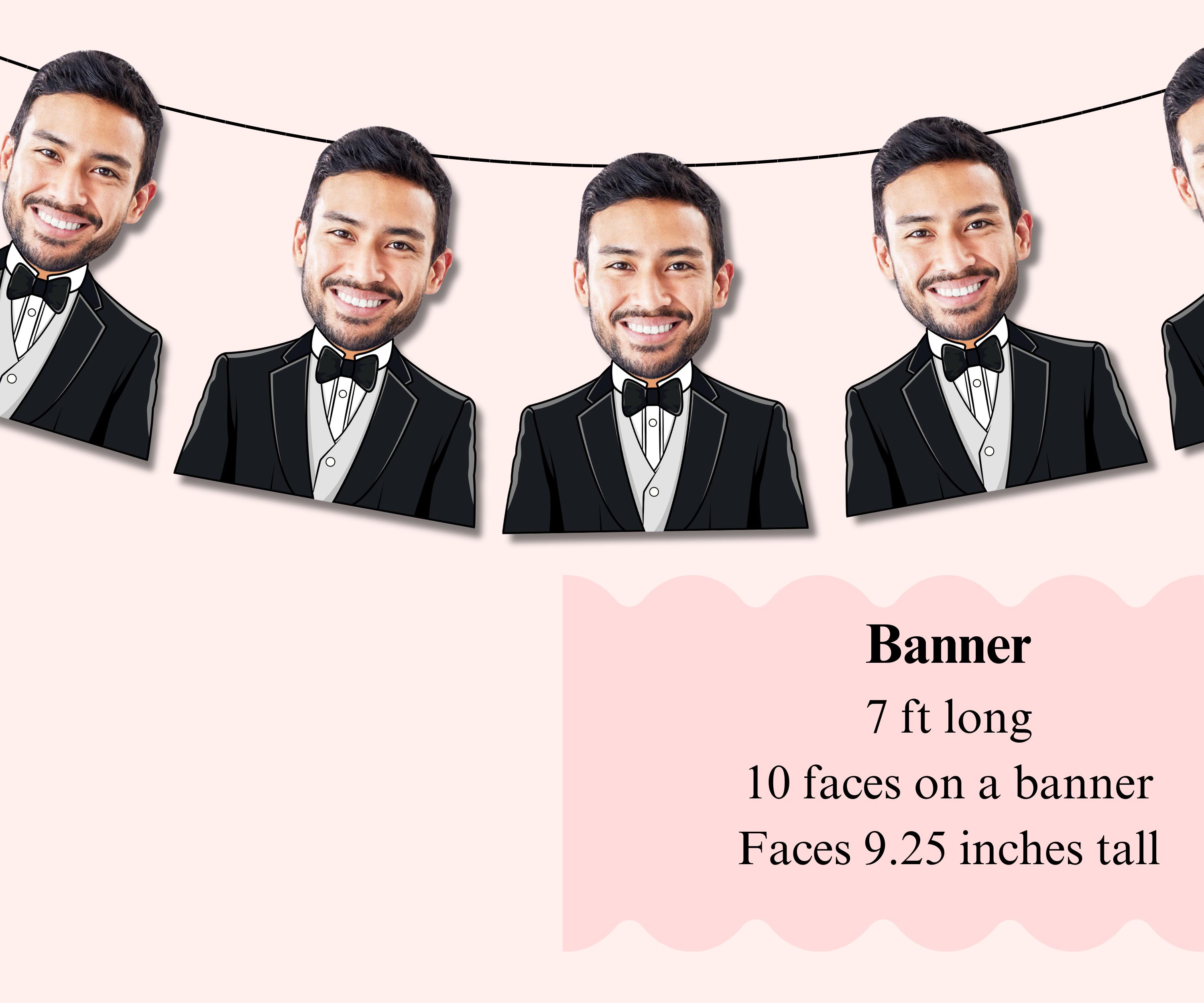 Groom Face Banner | Bachelor Party Deco | Bachelorette Party ...