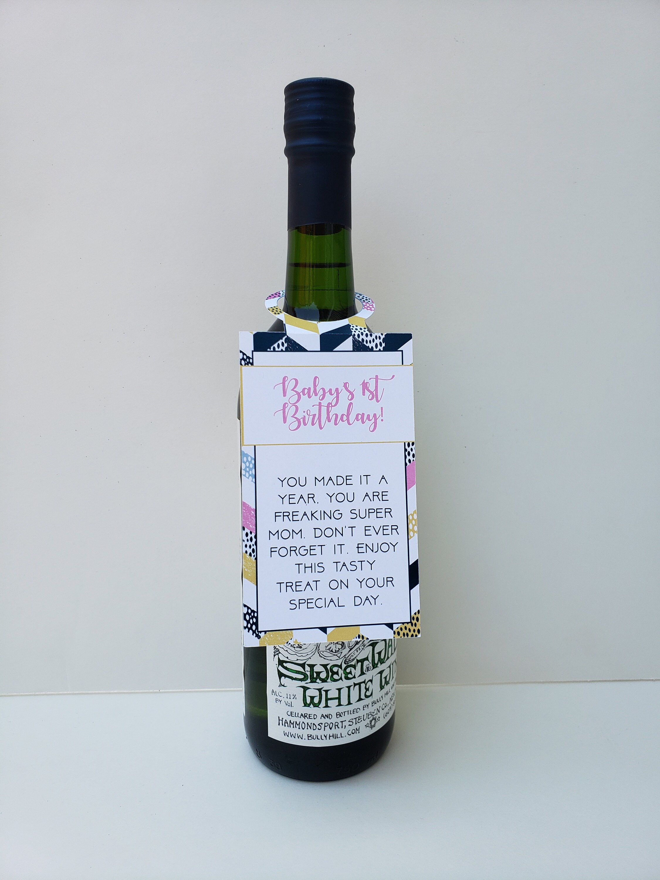 New Mom Wine Tag Set pack of 6 Decorate Your Own Bottle - Etsy