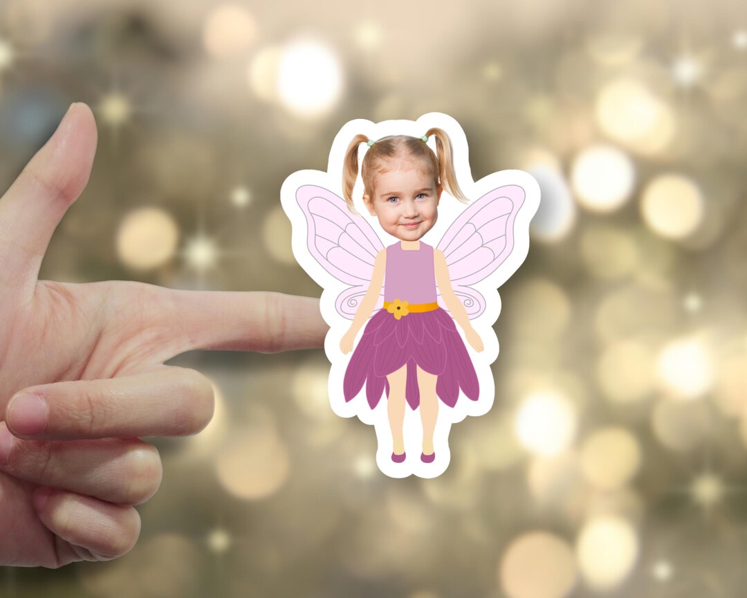 Fairy Stickers, Fairy Birthday, Photo Stickers With Fairy Body, Garden ...