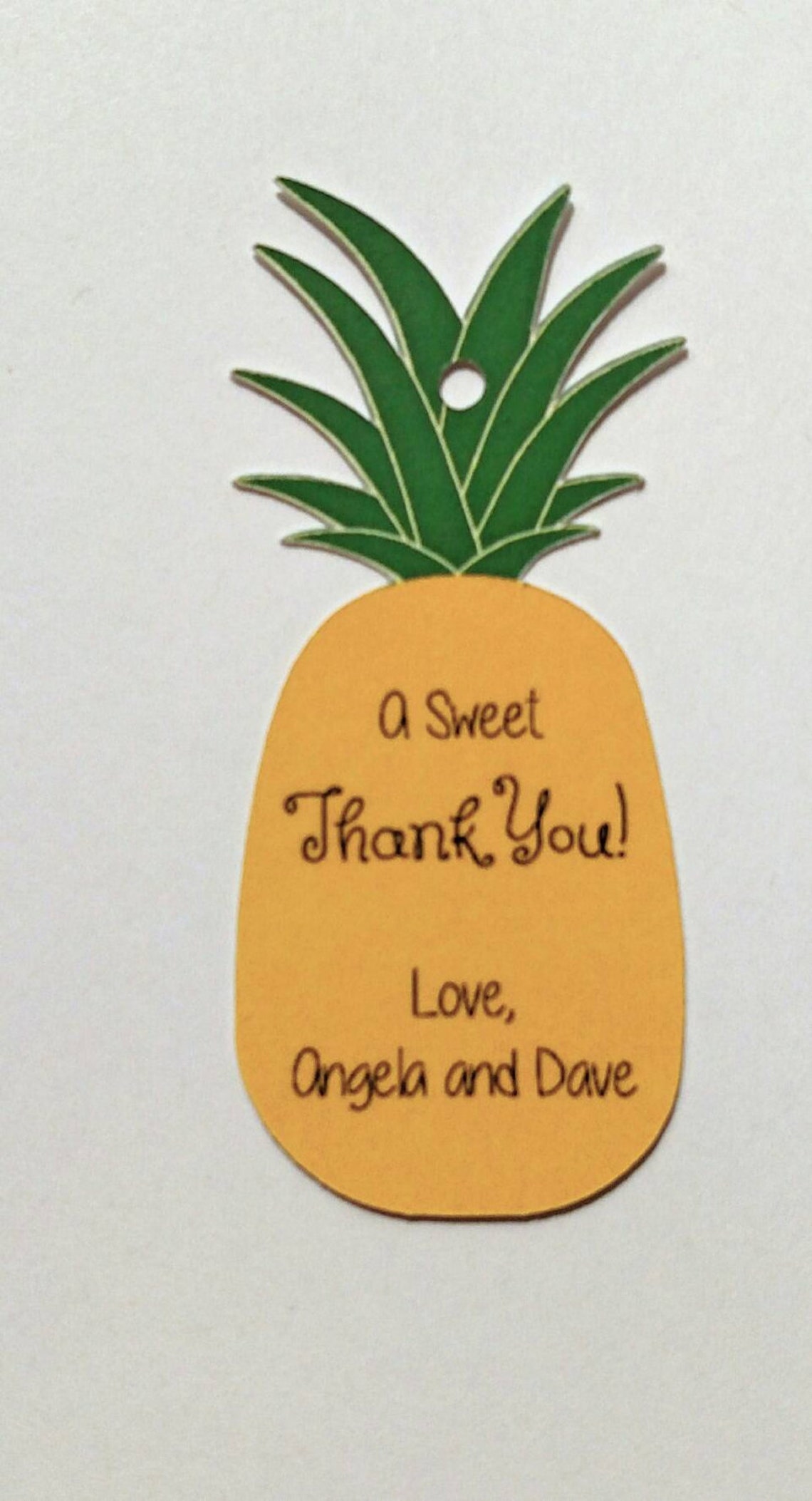 Pineapple Favor Tags set of 24 - Etsy