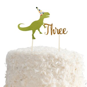 Dinosaur Birthday Cake Topper - 1st Birthday First, Bday, Cake Smash ...