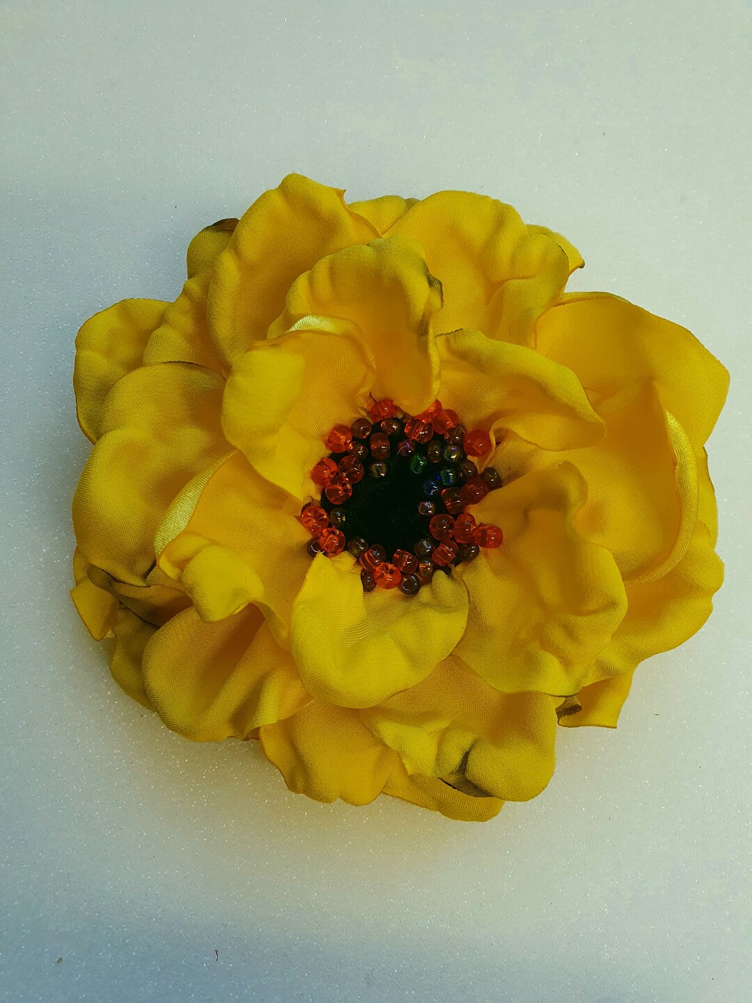 Handmade Satin Flower Brooch. Rose. Yellow,pink,black,red,mustard ...
