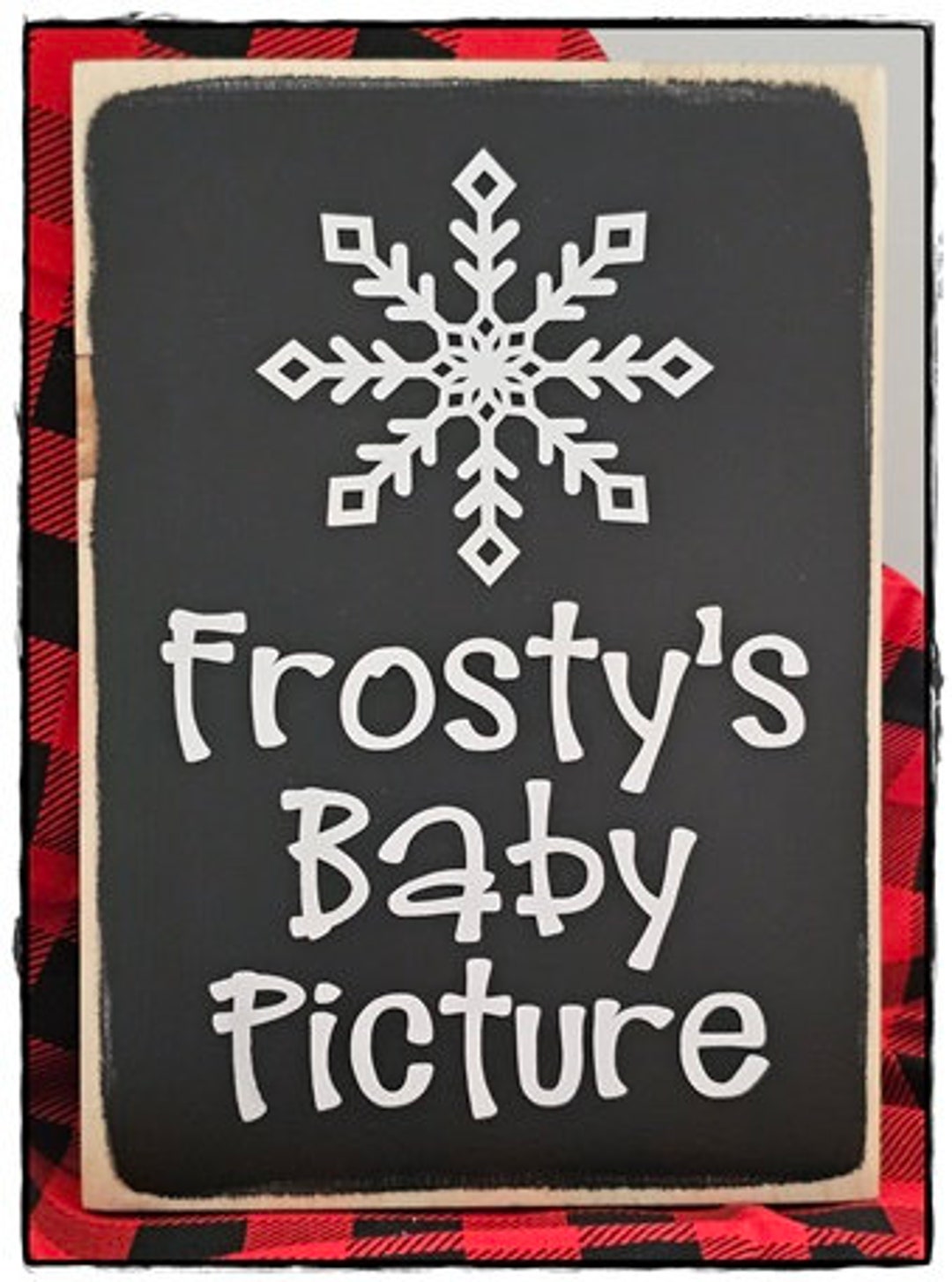 Frosty's Baby Picture - Wood Shelf Sitter - Frosty the Snowman - Etsy