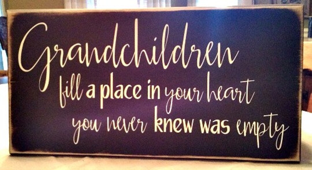Grandchildren: Wood Sign; Custom Colors; Wall Decor; Home Decor ...