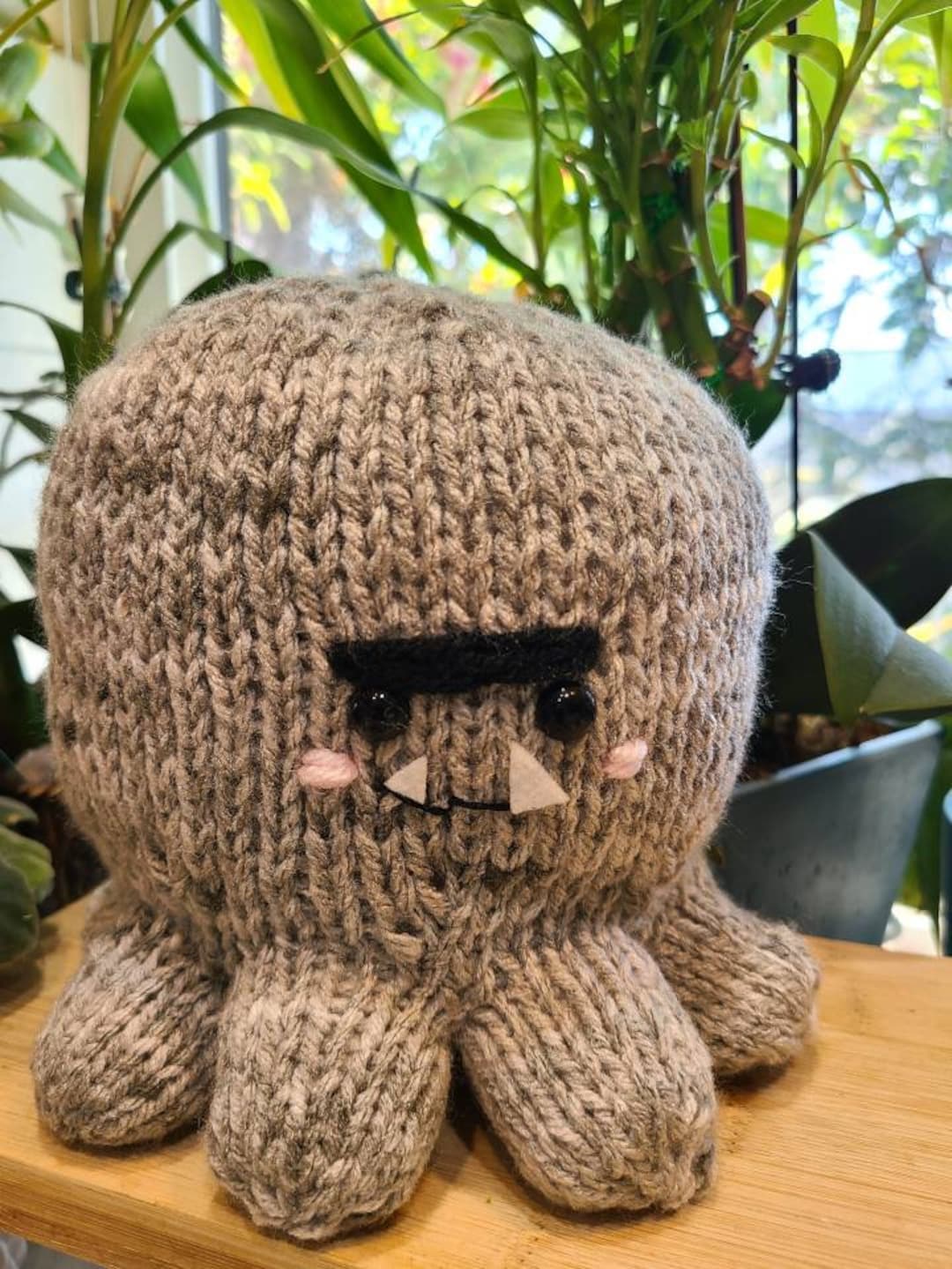 Hand Knit Orc Octopus Kawaii Amigurumi Toy Plush Made to - Etsy