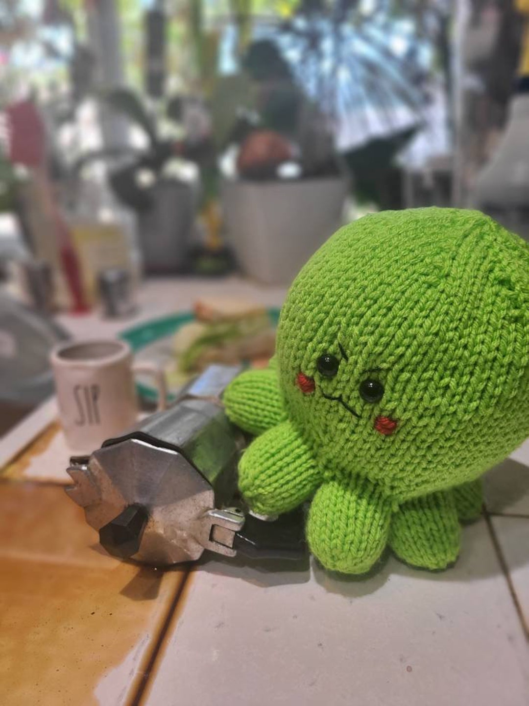 Hand Knit Grumpy Octopus, Kawaii, Amigurumi, Toy, Plush - Made to Order ...