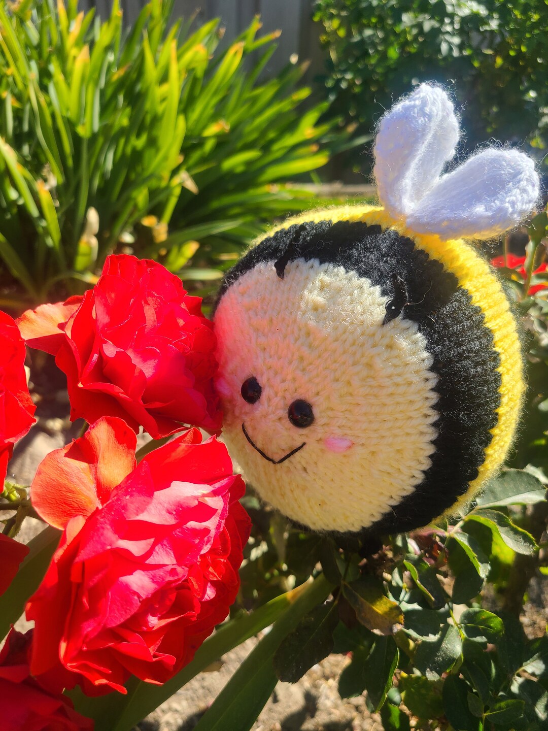 Hand Knit Bumble Bee, Kawaii, Amigurumi, One of a Kind, Collectibles ...