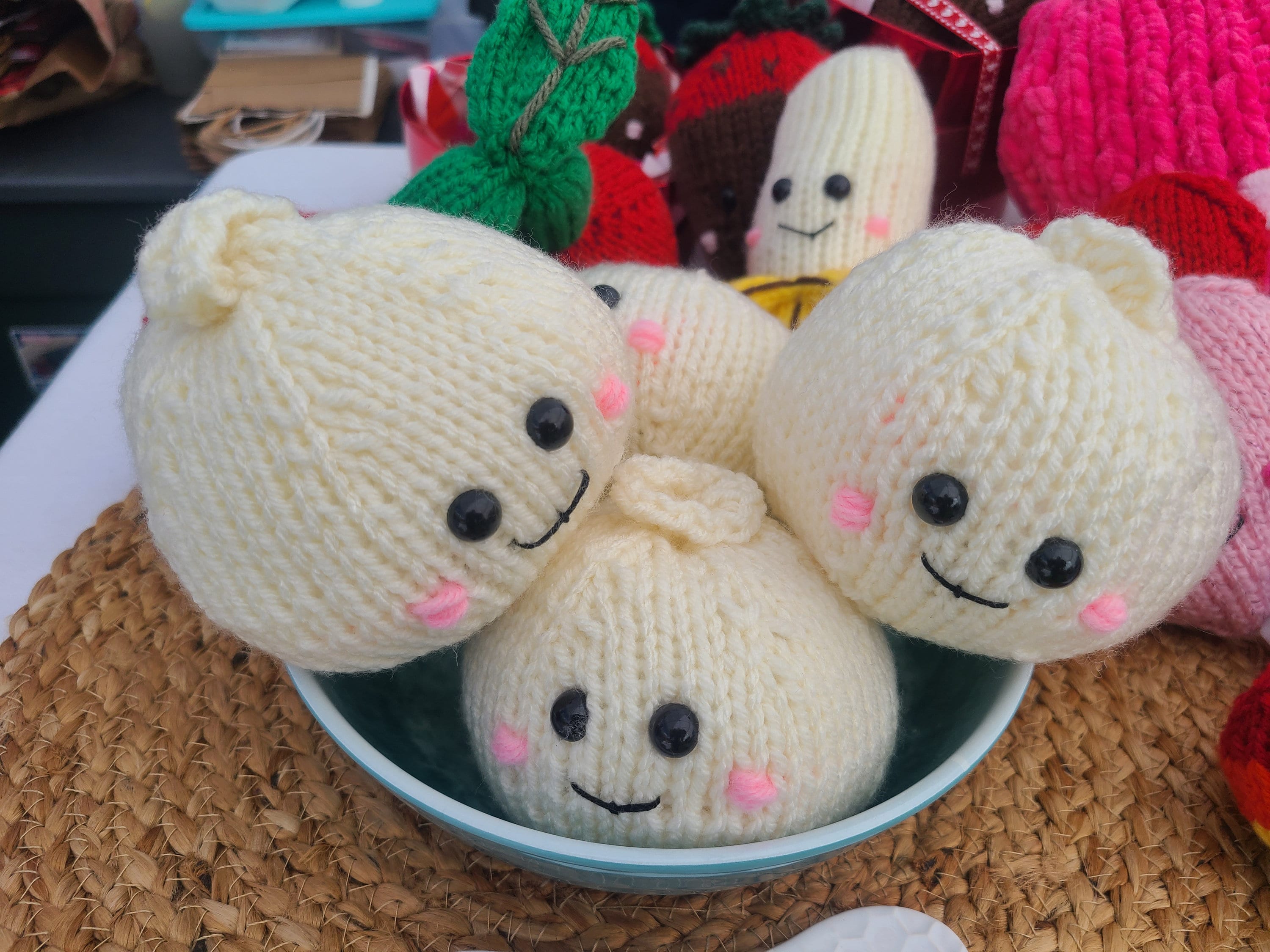 Hand Knit Dumpling Kawaii Amigurumi One of a Kind - Etsy