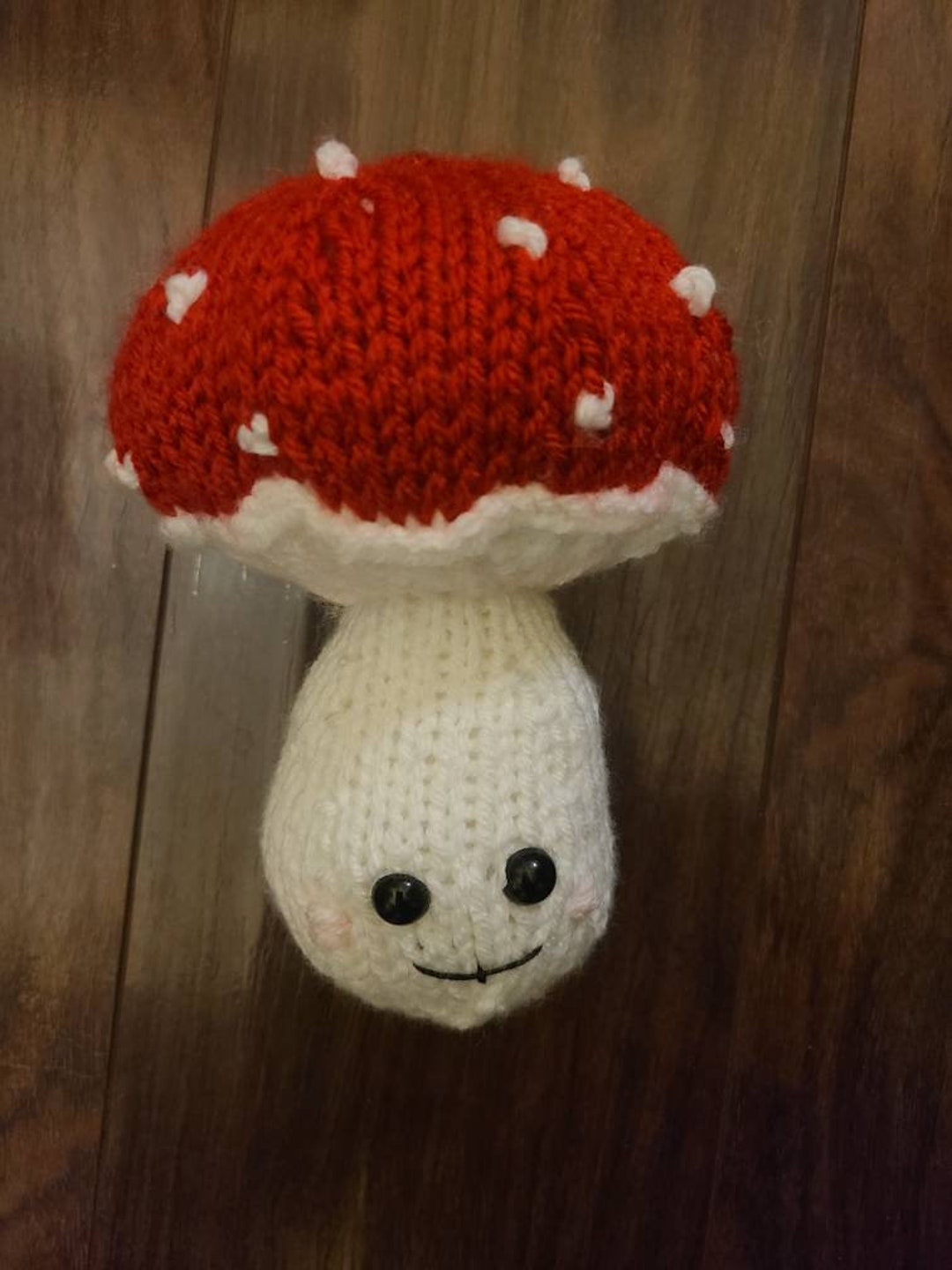 Hand Knit Fly Agaric/toadstool Mushroom, Kawaii, Amigurumi, Toy, Plush ...