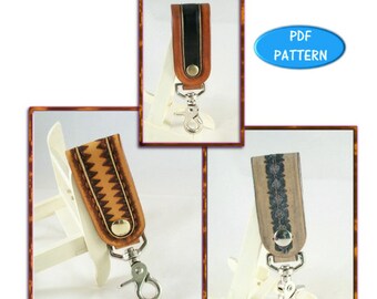PATTERN Simple Key Fob patterns for leathercraft PDF | Etsy