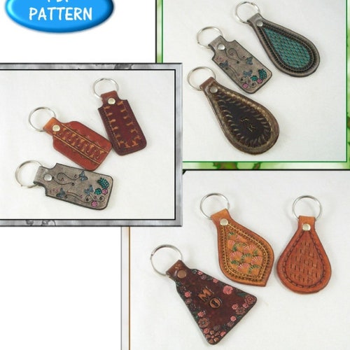 PATTERN Simple Key Fob Patterns for Leathercraft PDF - Etsy
