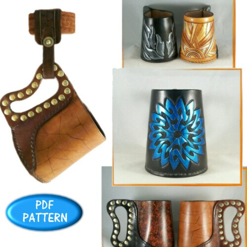 PATTERN Leather Mug Pattern Leather Pattern Download - Etsy