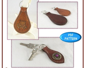 Leather Key Fob Patterns | Etsy