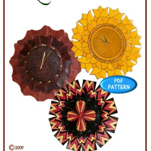 PATTERN - Leather Wall Clock Pattern - Easy Leathercraft Pattern for ...