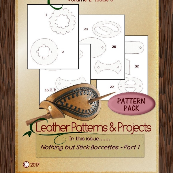 Leather Barrette - Etsy