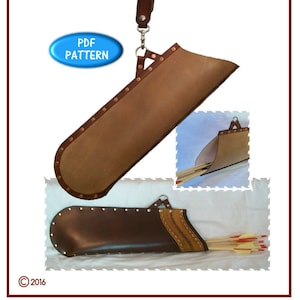 PATTERN - Archery Target Quiver Leathercraft Pattern - Quiver Pattern ...