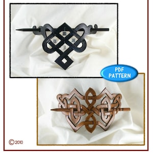 PATTERN Celtic Stick Barrettes Barrette Pattern for Leather PDF Pattern ...