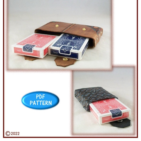 Leather Playing Card Case Pattern - Etsy