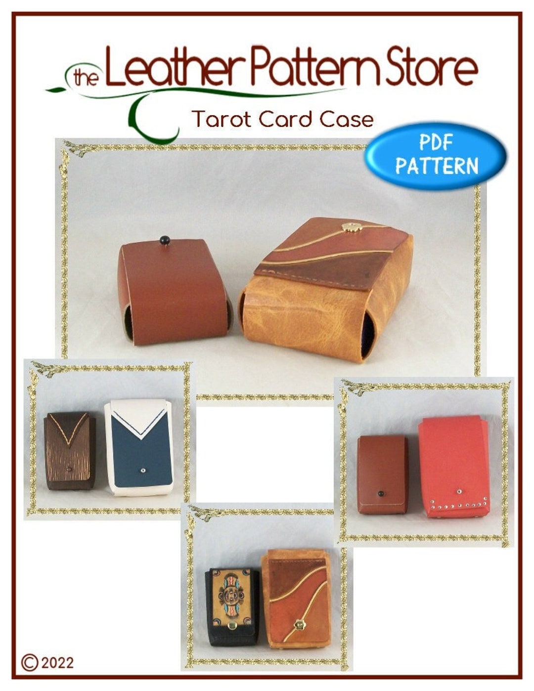 PATTERN - Tarot Card Case - Leathercraft Template - PDF Instant ...