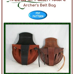 PATTERN - Archer's Belt Bag Pattern - PDF Leather Pattern - Download ...