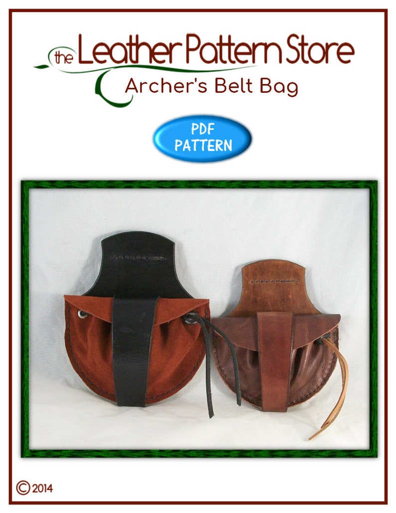 PATTERN - Archer's Belt Bag Pattern - PDF Leather Pattern - Download ...