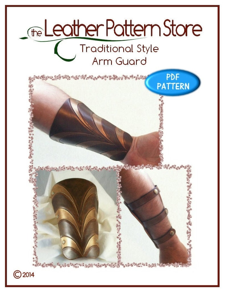 PATTERN Traditional Style Arm Guard for Archery Leather - Etsy