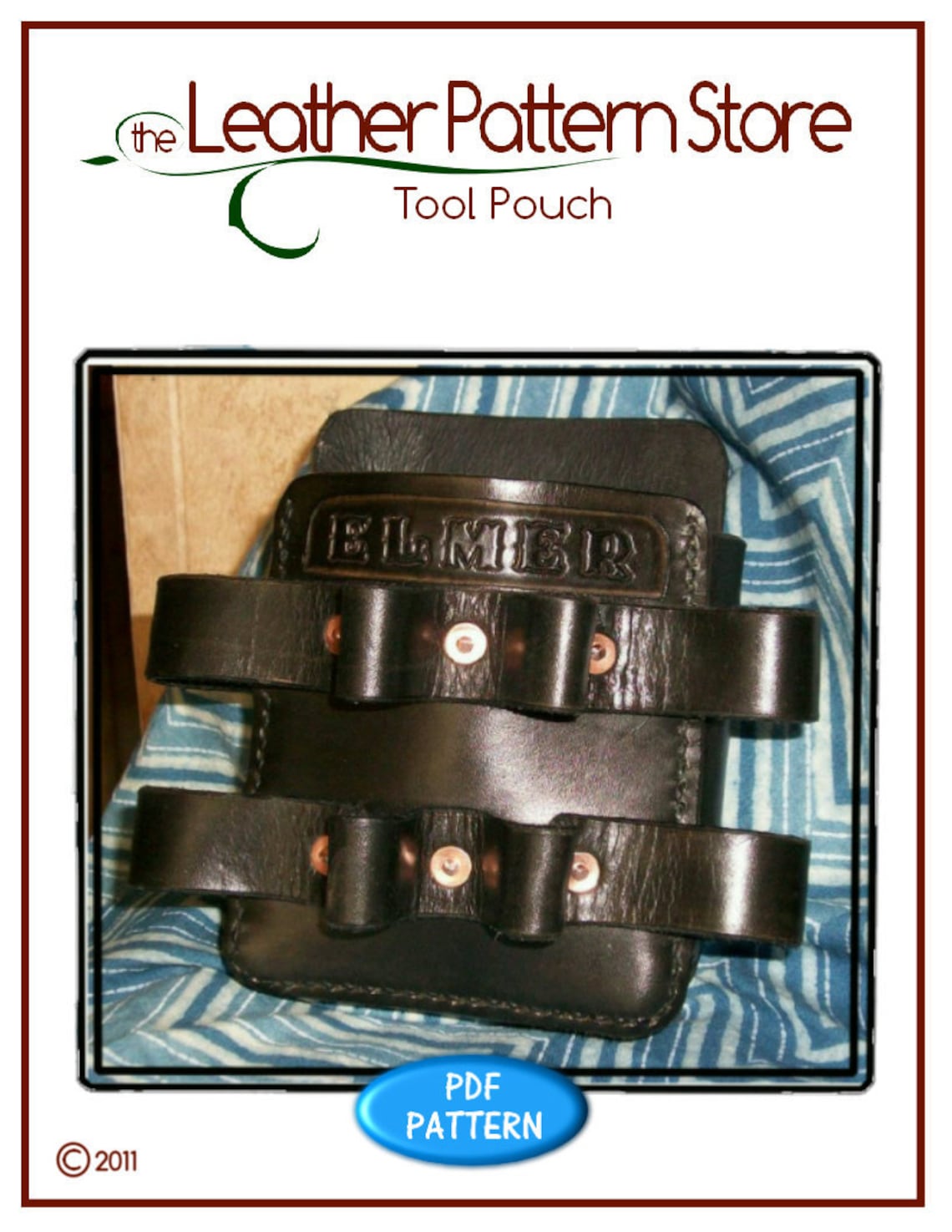 PATTERN - Tool Pouch Pattern for Leather - Leathercraft - PDF Pattern ...