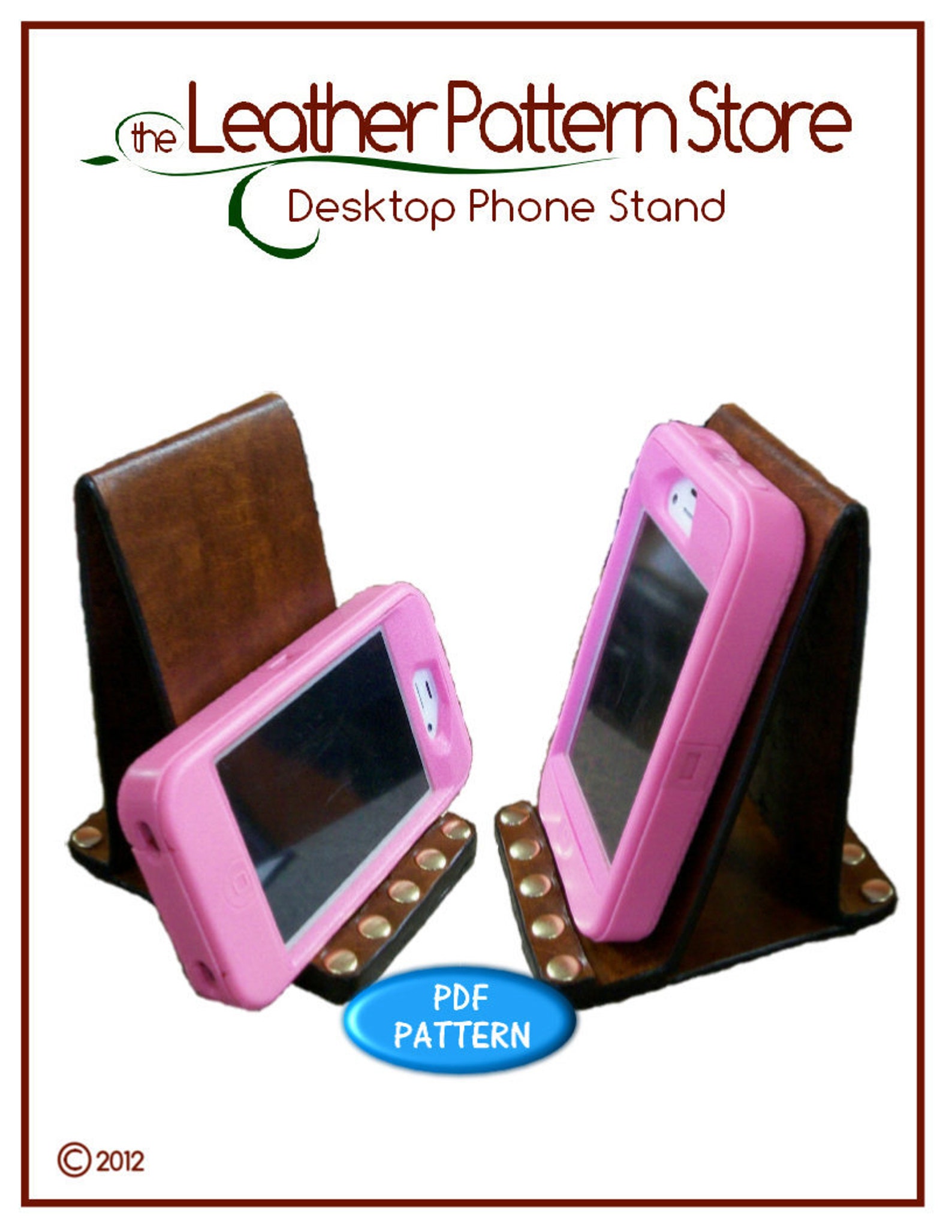 PATTERN Desktop Phone Stand Digital Leather Pattern PDF - Etsy