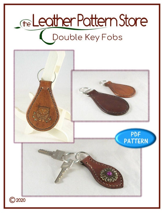 PATTERN Double Key Fob patterns for leathercraft PDF | Etsy