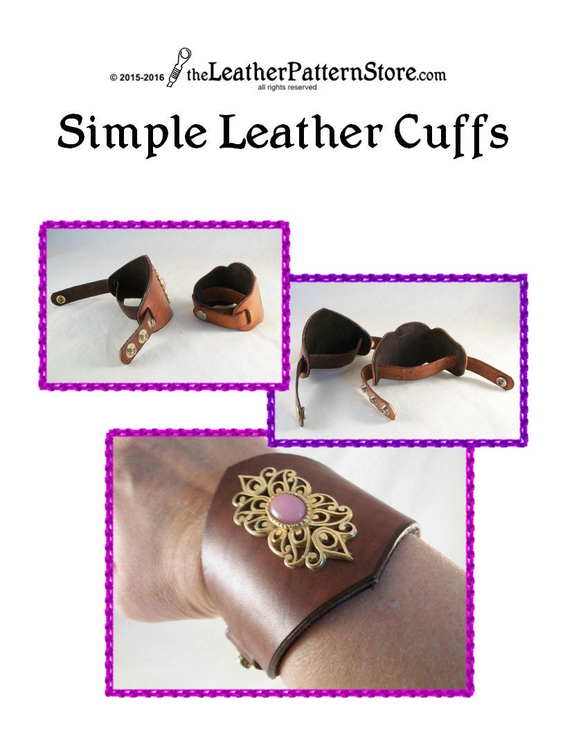 TUTORIAL Decorating a Leather Cuff PDF tutorial with | Etsy