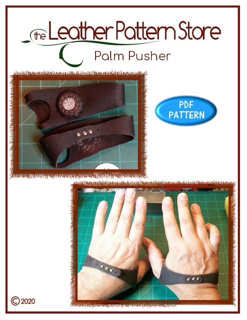PATTERN - Palm Pusher - Leathercraft Pattern - PDF Download ONLY - Etsy