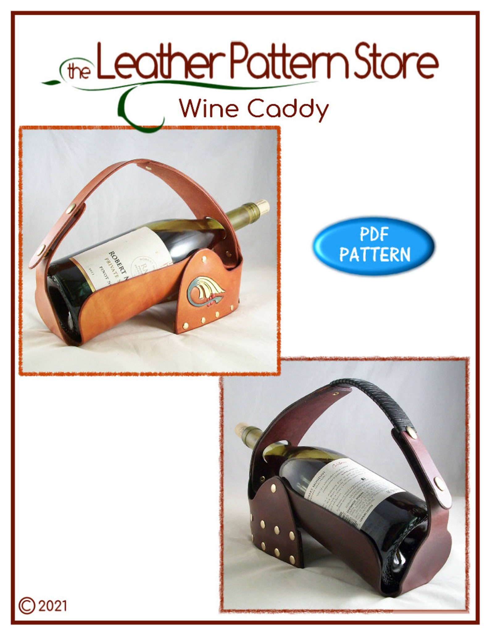 PATTERN - Wine Caddy - Leather Pattern - PDF Digital Download ONLY - Etsy