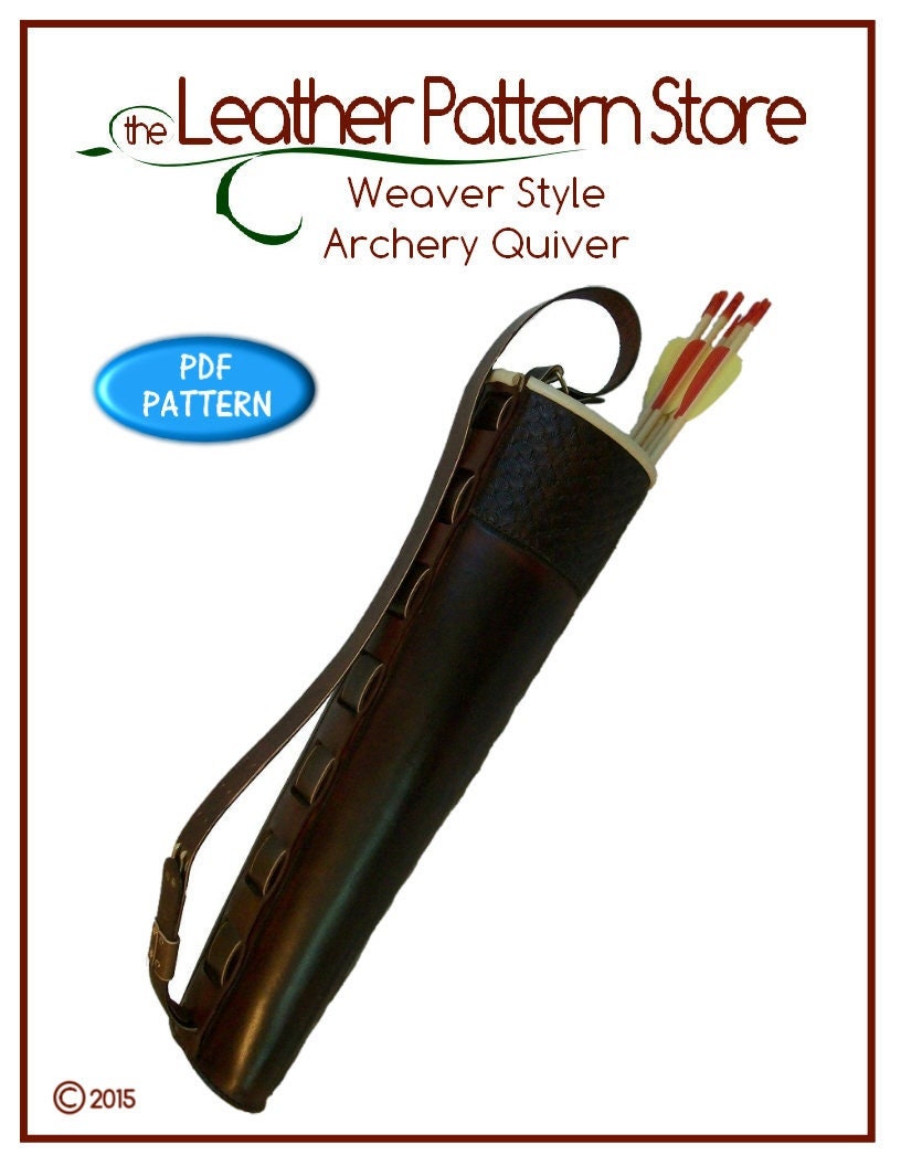 PATTERN - Archery Quiver - Weaver Style Pattern - PDF Leathercraft ...